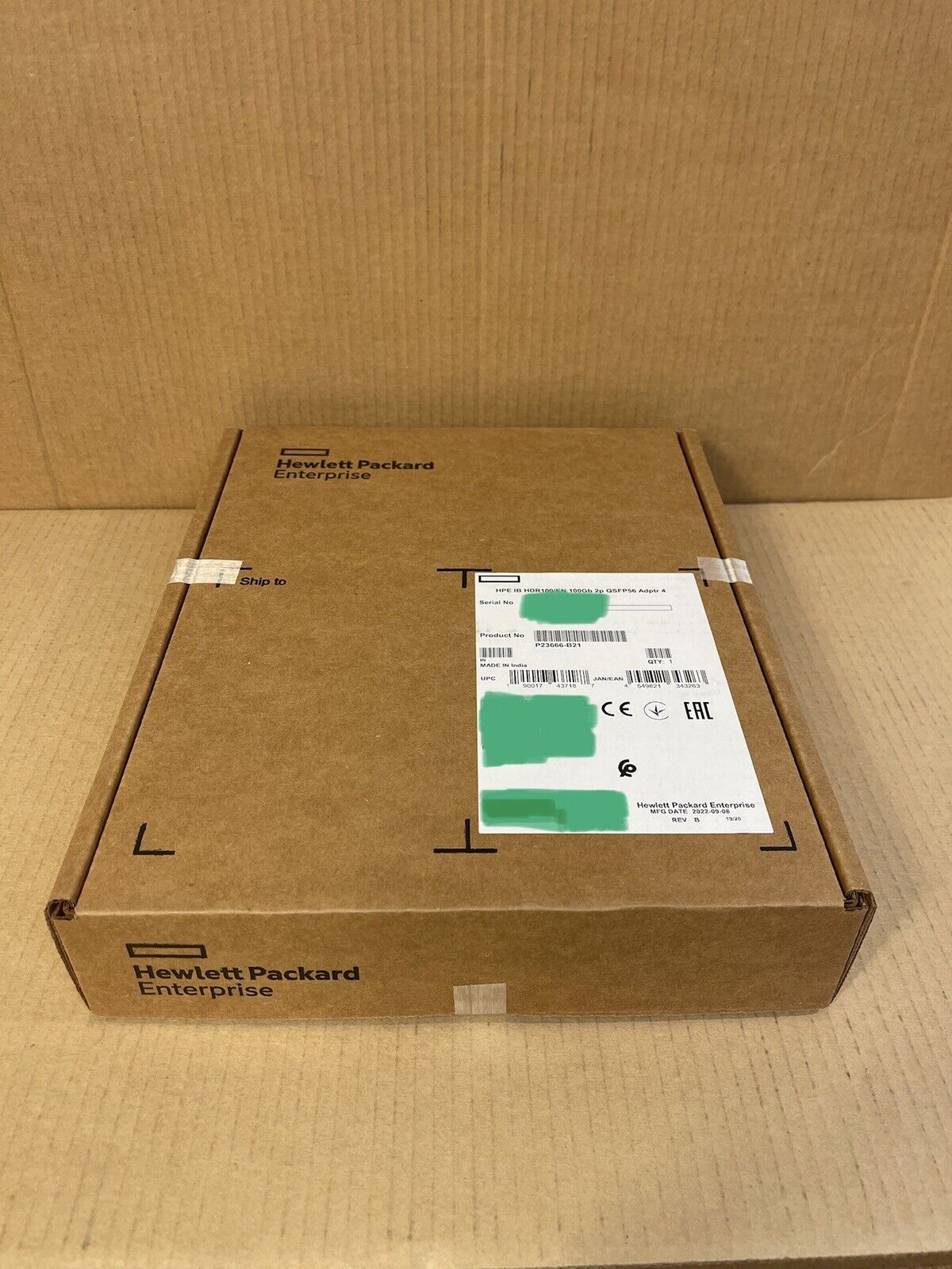 HPE P23666-B21 100GbE HDR100 ConnectX-6 CX653106A QSFP56 2P PCI-e4 x16