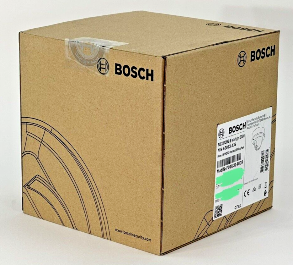 Bosch NIN-63013-A3S Flexidome IP Starlight 6000 VR Dome 1MP HDR 3-9mm